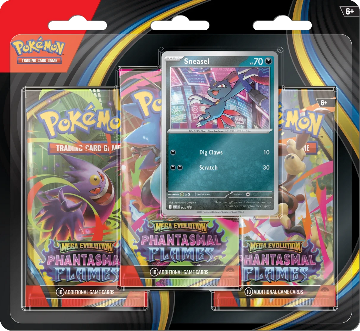 Pokemon TCG: Phantasmal Flames - 3 Pack Blister - Sneasel