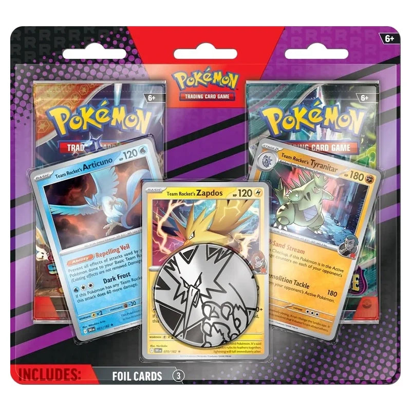 Pokemon TCG: Enhanced 2 Pack Blister - Team Rocket's Articuno, Zapdos ...