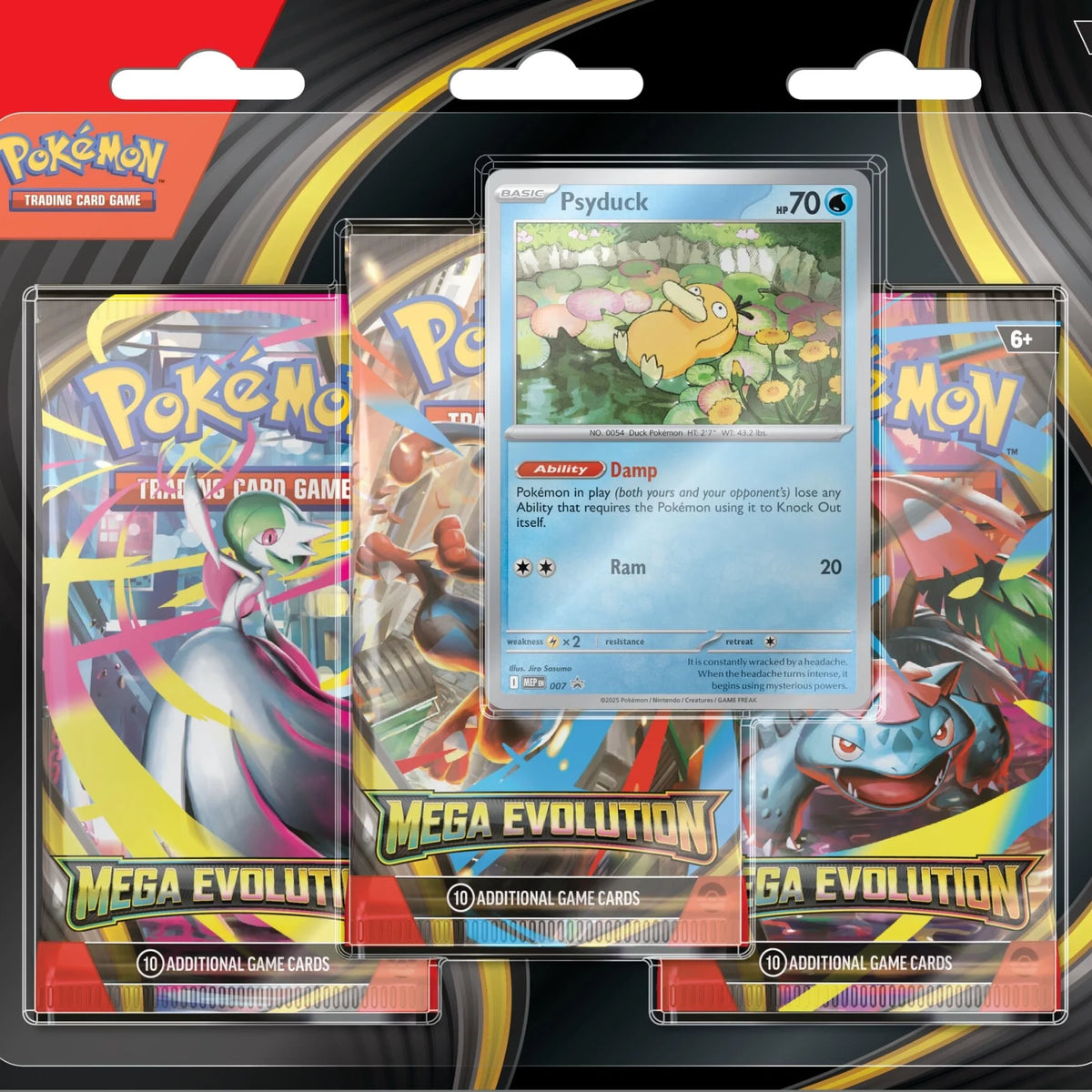 Pokemon TCG: Mega Evolution - 3 Pack Blister - Psyduck – Collectors ...