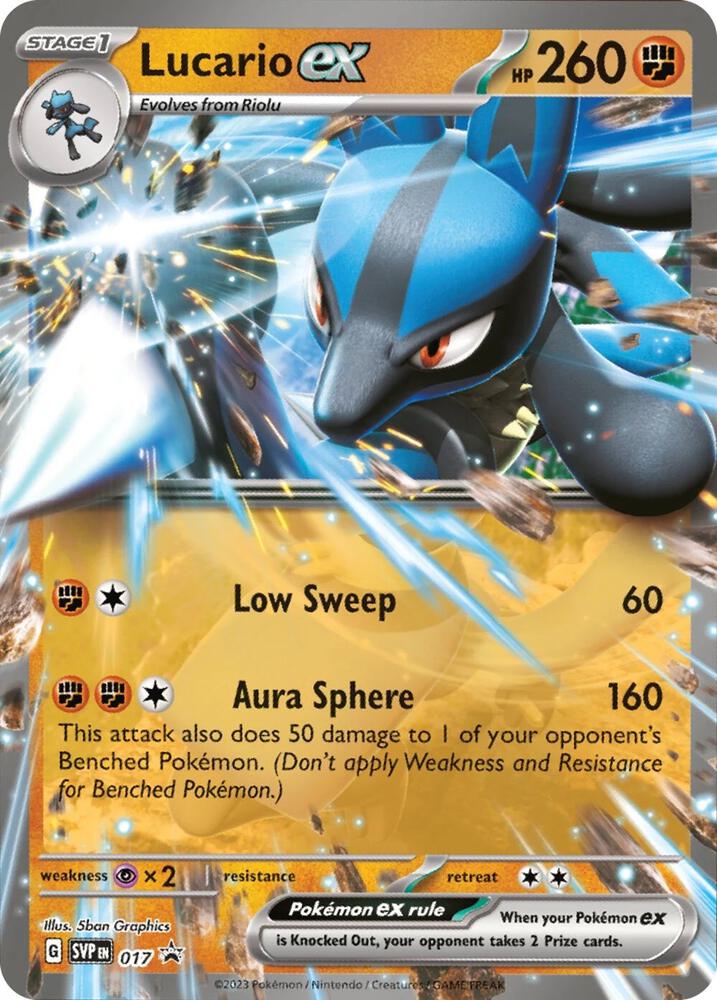 Lucario ex SVP 017 – S&V Black Star Promo – Collectors Edge Ltd