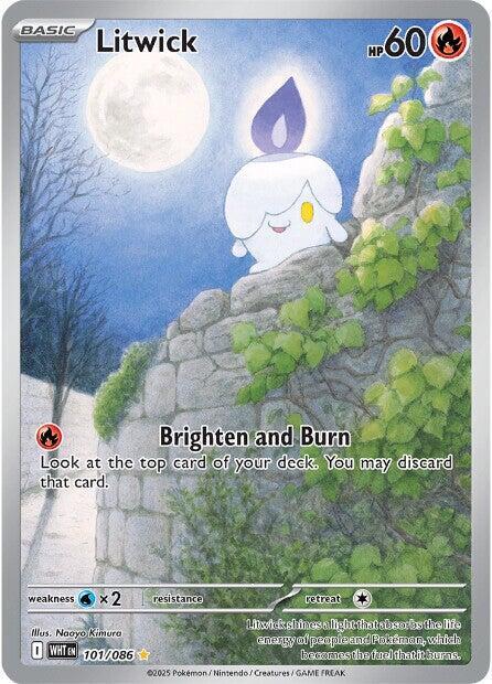 Pokemon - Scarlet & Violet - White Flare - Litwick - 101/086 - Holofoi